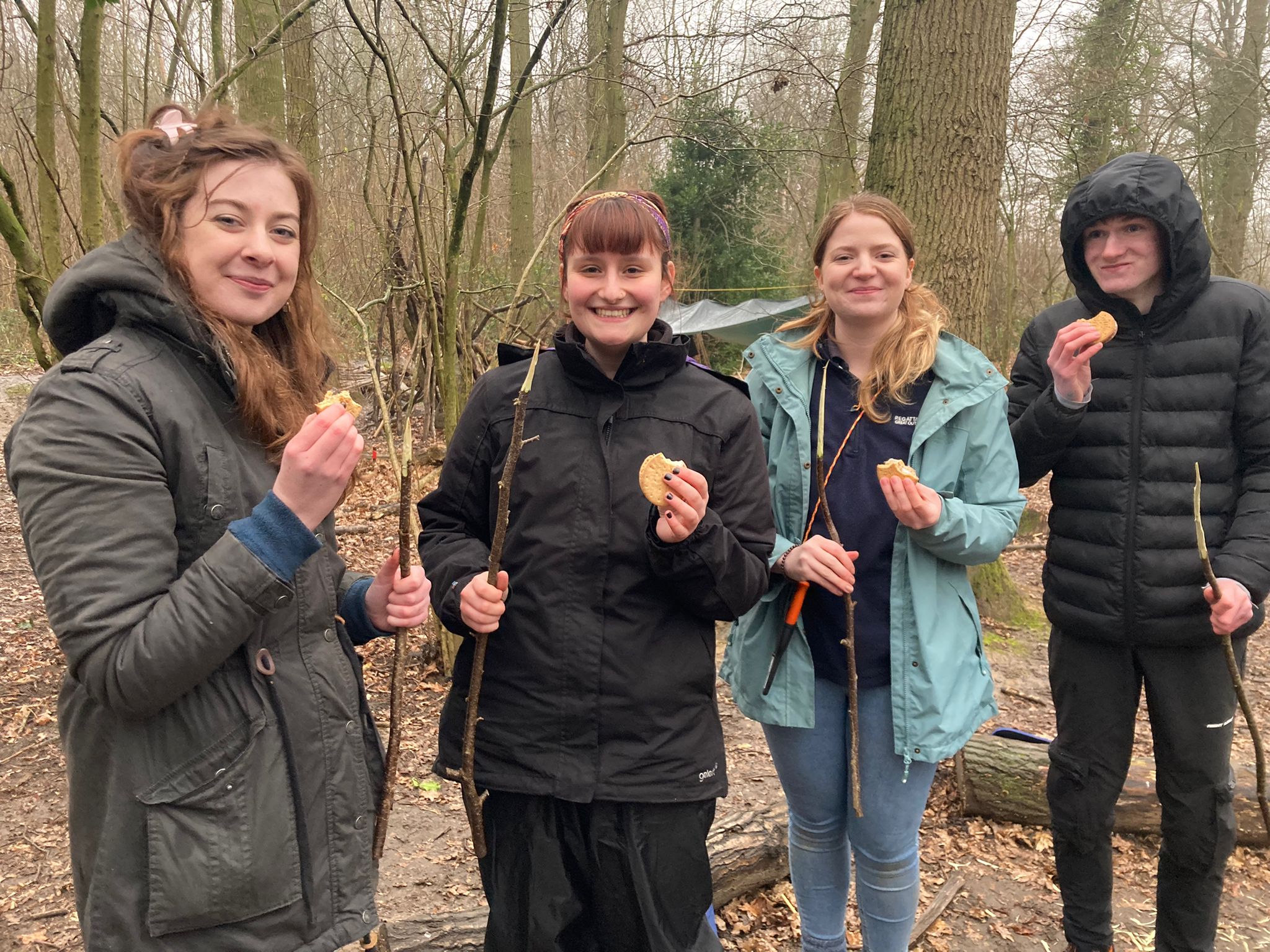 the interns with our smores at Bradfield Woods after a day of forest ...